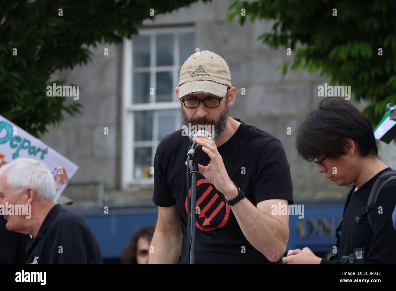Aberdeen Scotland 26 July 2025 Speaker Addressing Protest Crowd on ...