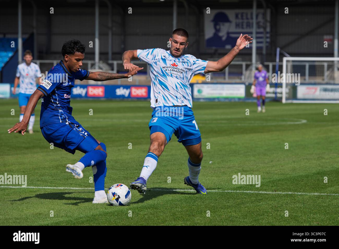 Barrow's Ines Cameron in action during the Pre-season Friendly match ...