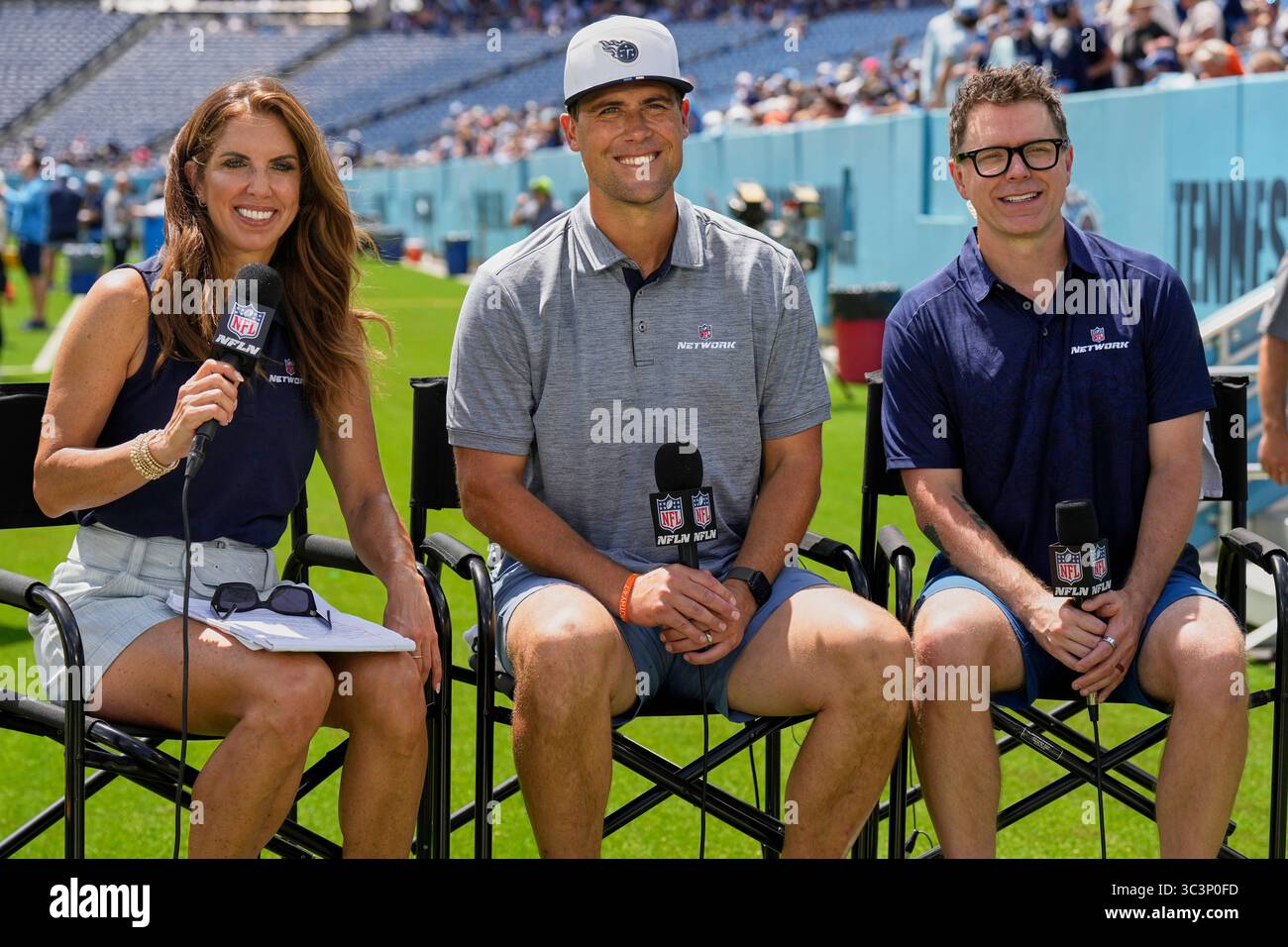 NFL Network's Sara Walsh, left, with Matt Cassel, center, and Bobby ...