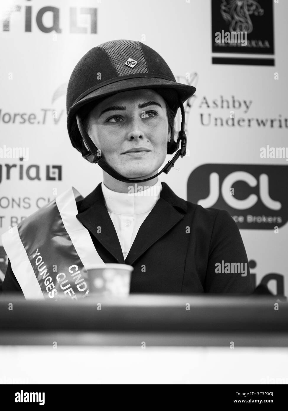 Allana Clutterbuck of Great Britain riding Vykinbay during the press ...