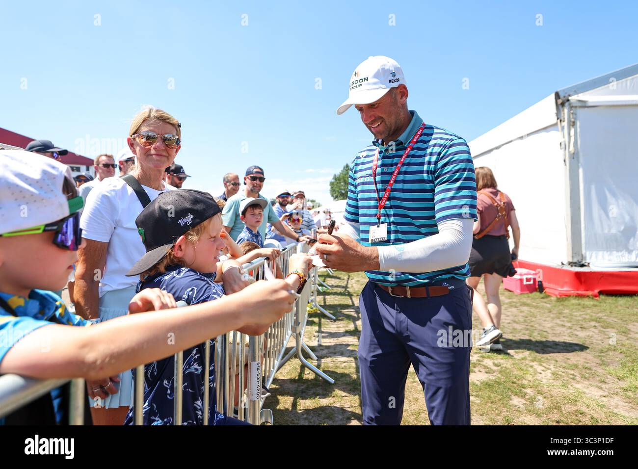 July 26th, 2025: Ben Silverman of Canada signs autographs during the ...