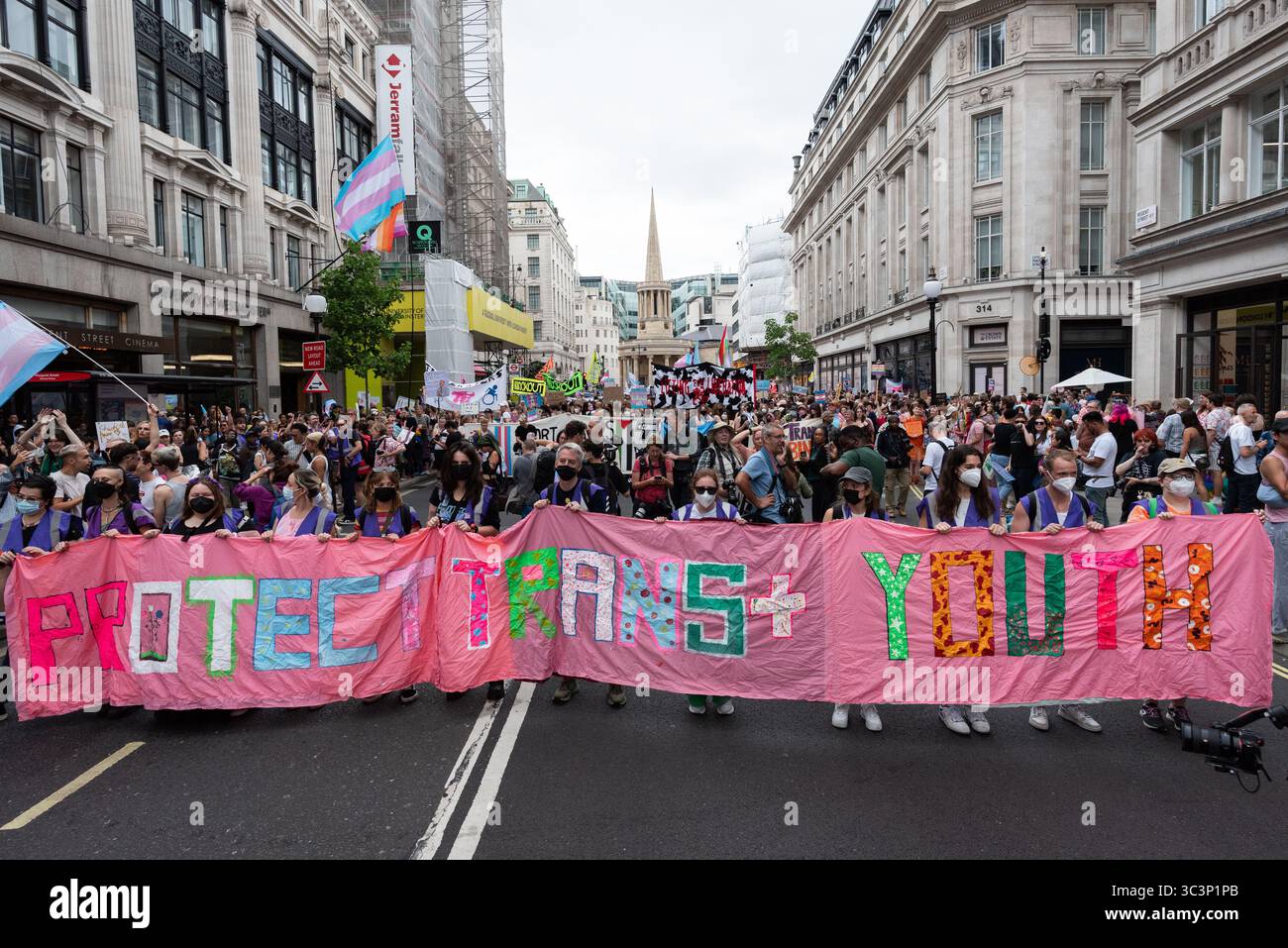 London, UK. 26 July, 2025. Thousands of transgender people and ...