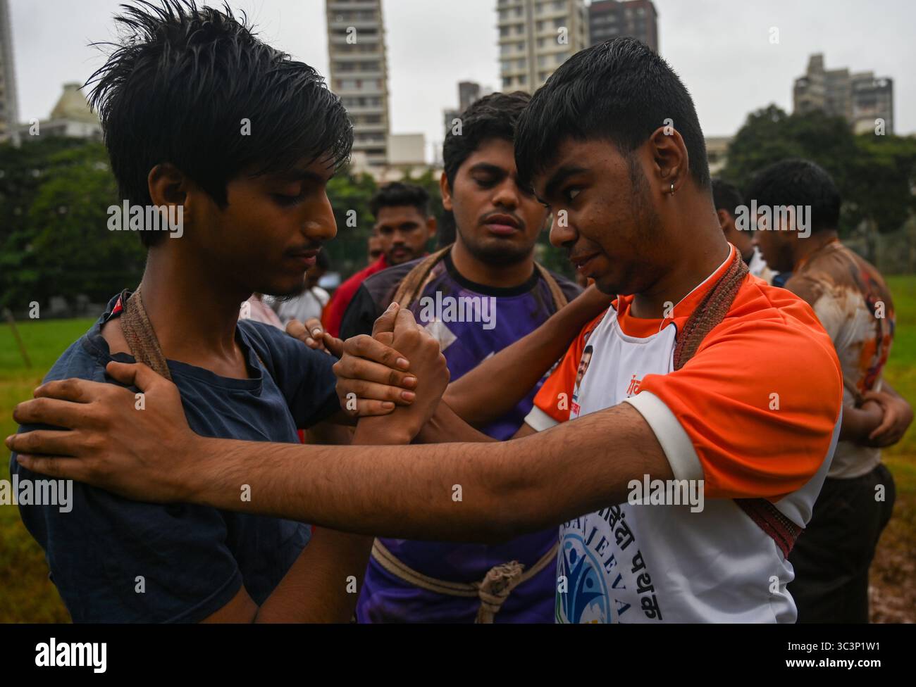 Mumbai, India. 26th July, 2025. MUMBAI, INDIA - JULY 26: Blind Govindas practiced for Dahi Handi ...