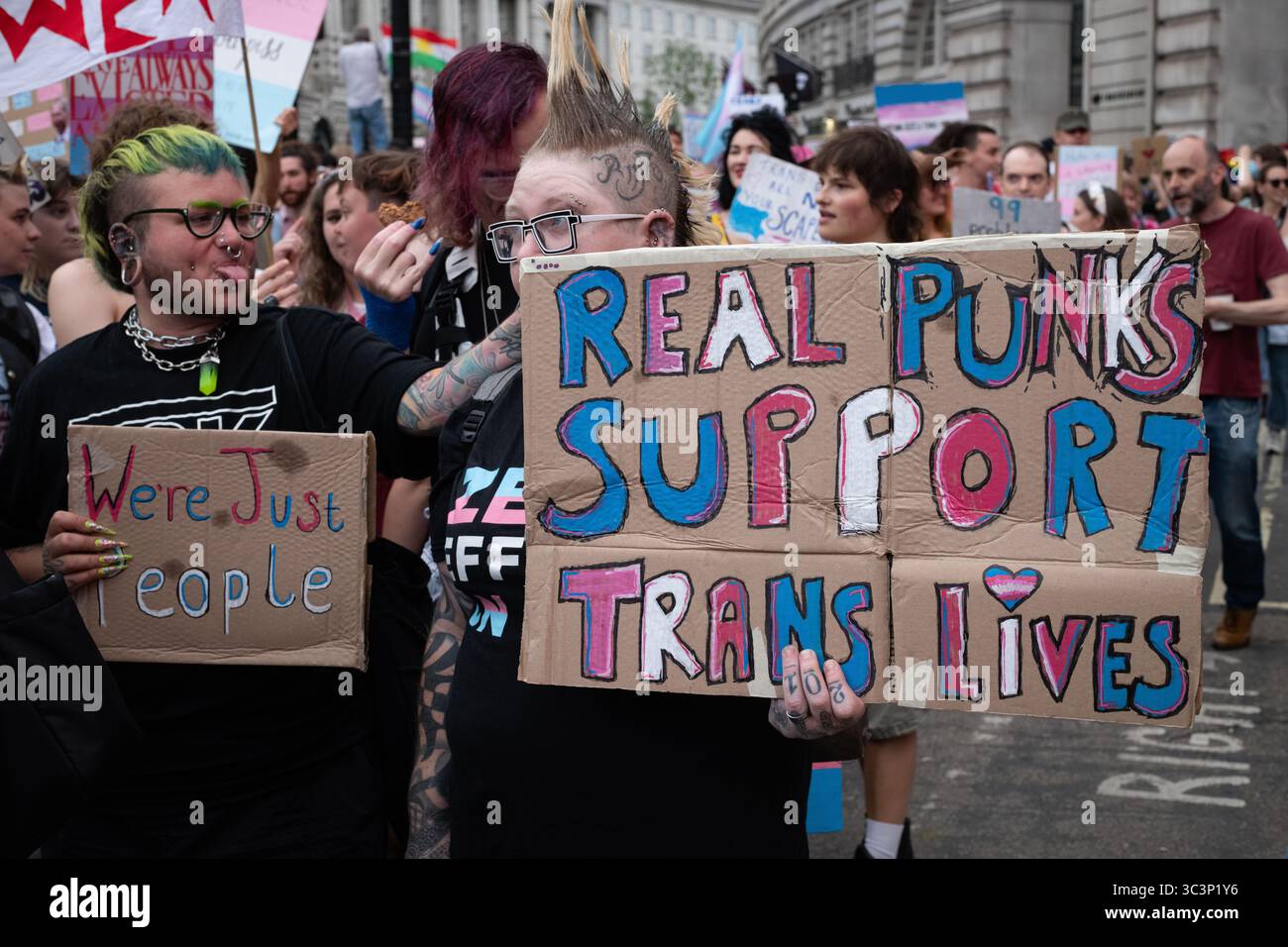 London, UK. 26 July, 2025. Thousands of transgender people and ...