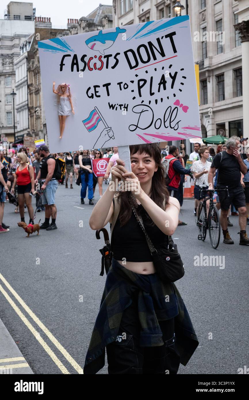 London, UK. 26 July, 2025. Thousands of transgender people and ...