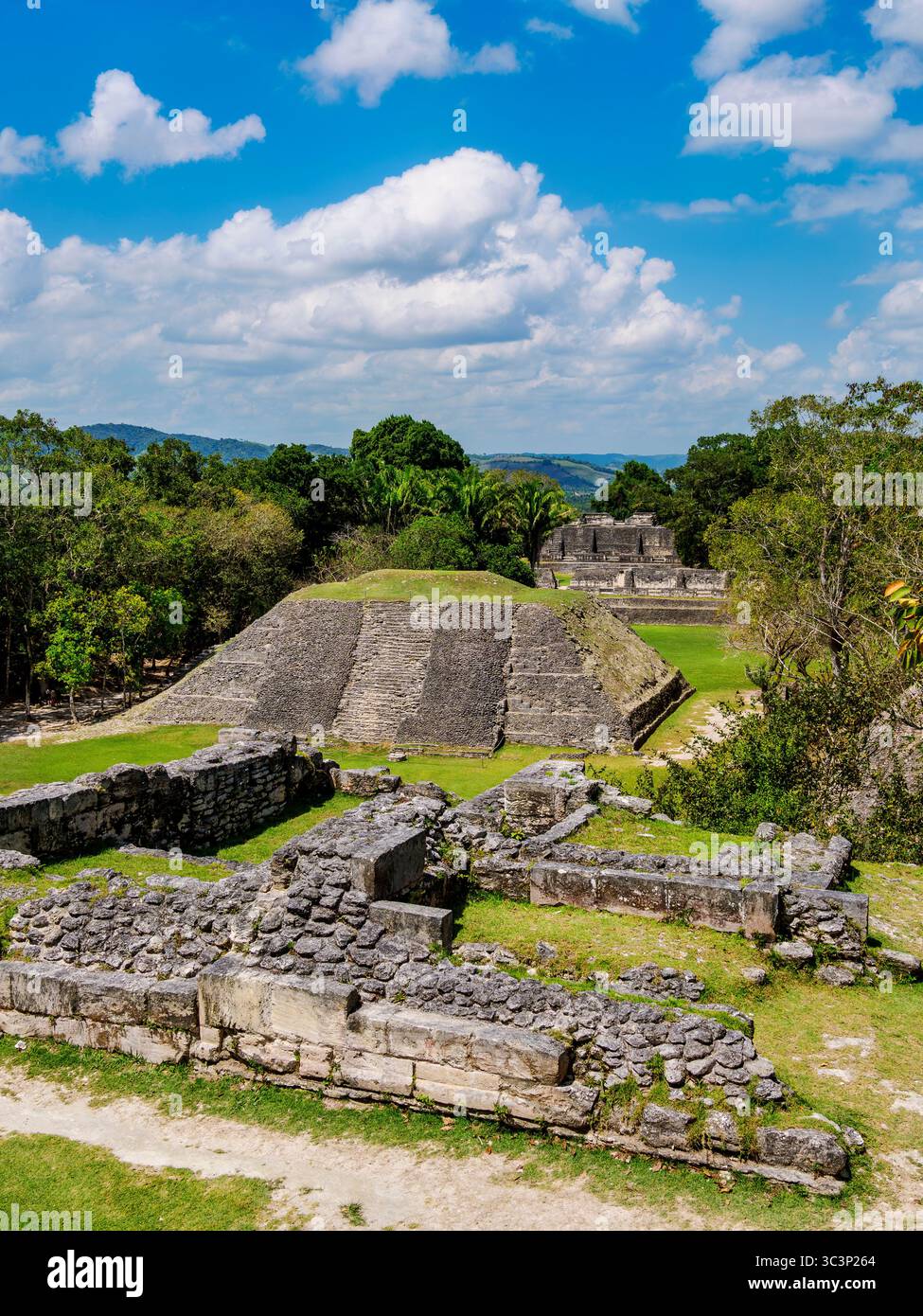 Xunantunich Archaeological Site, elevated view from El Castillo, Cayo ...