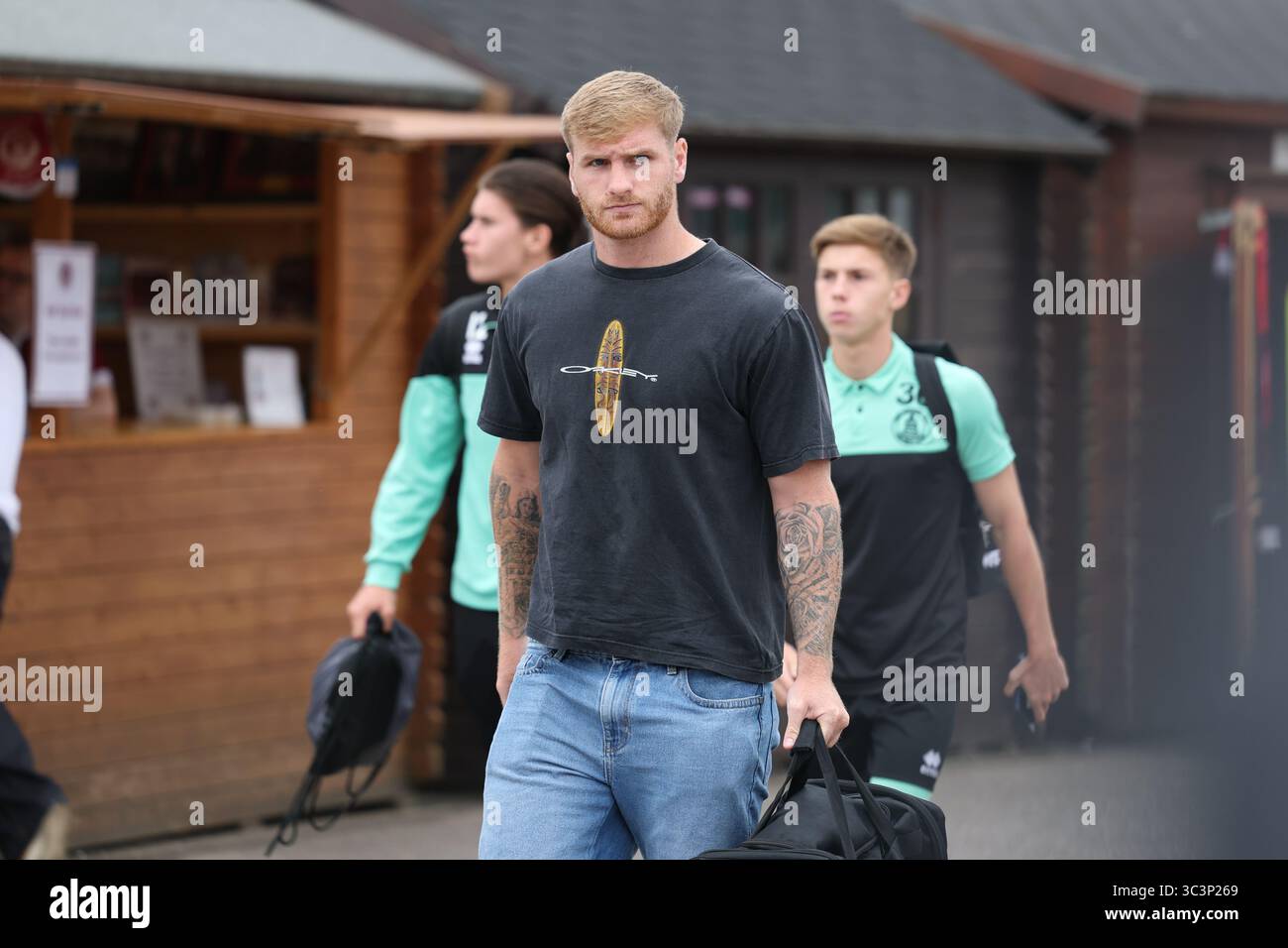 Joe Grimwood of Chelmsford City walking into Melbourne Stadium before ...