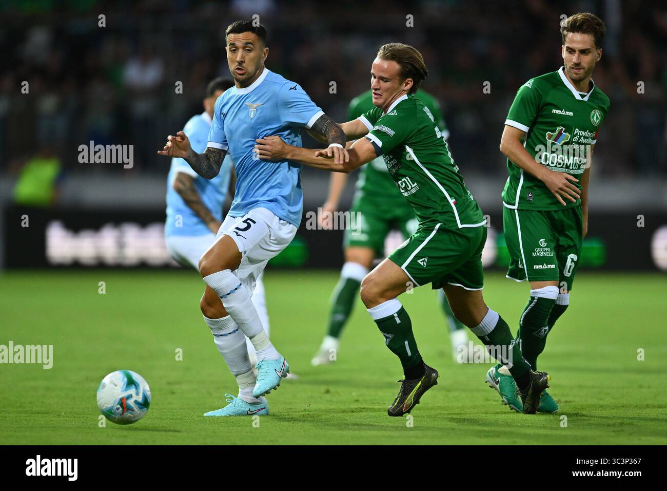 Matías Vecino of S.S. Lazio and Alessandro Milani of U.S. Avellino 1912 ...