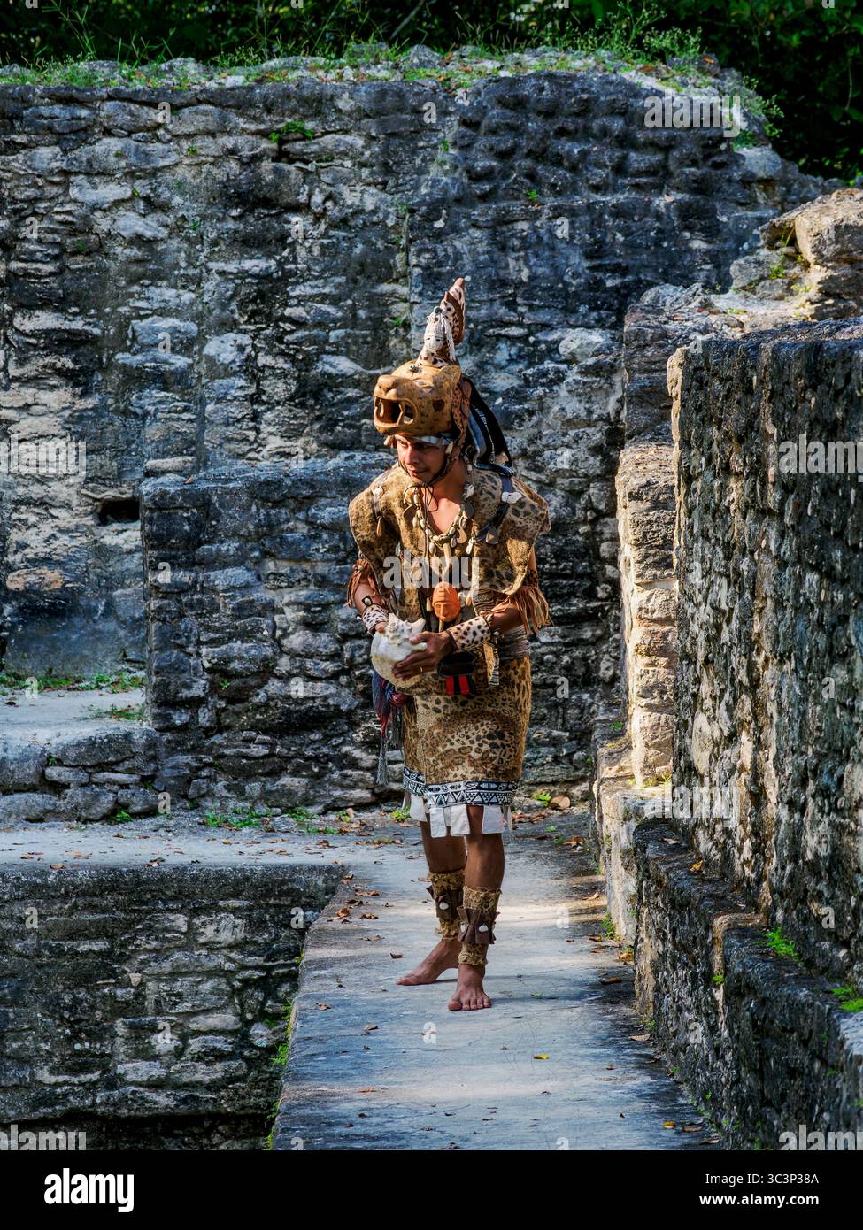 Mayan Ceremony at Plaza A, Cahal Pech Archaeological Reserve, San ...