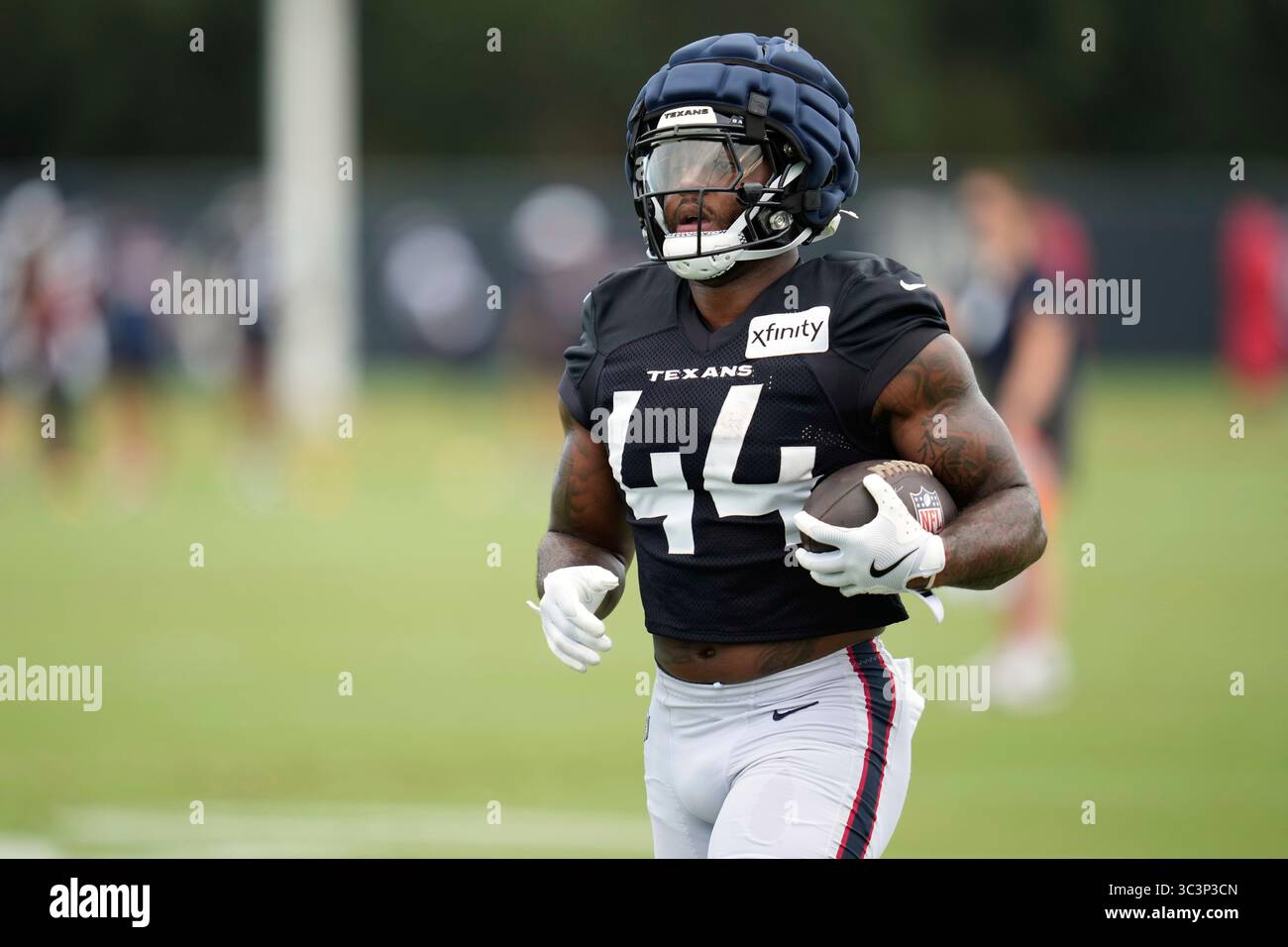 Houston Texans running back British Brooks (44) works out during Back ...