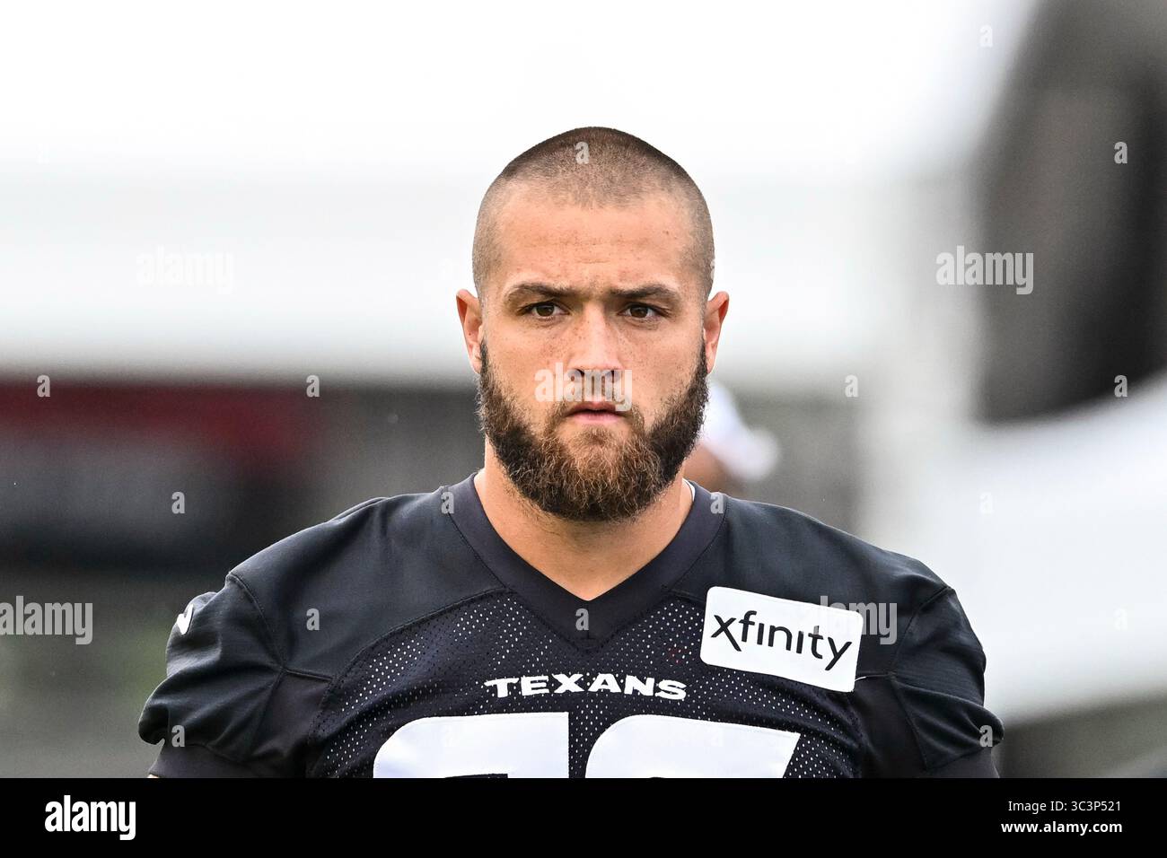 Houston Texans tight end Cade Stover (87) walks in prior to the team's ...