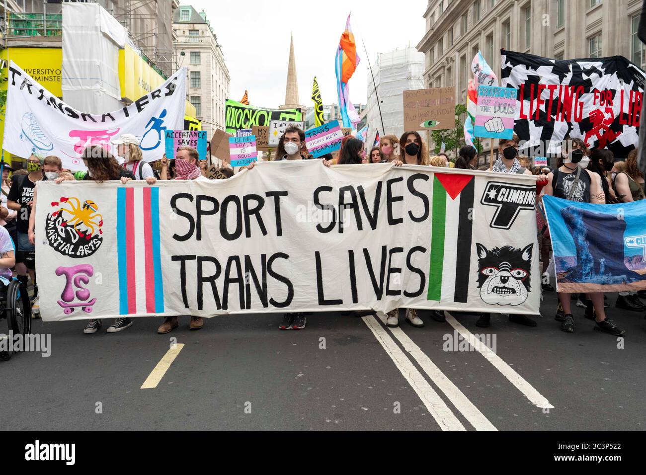 London, UK 26/07/2025 Thousands join the largest ever Trans Pride Stock ...