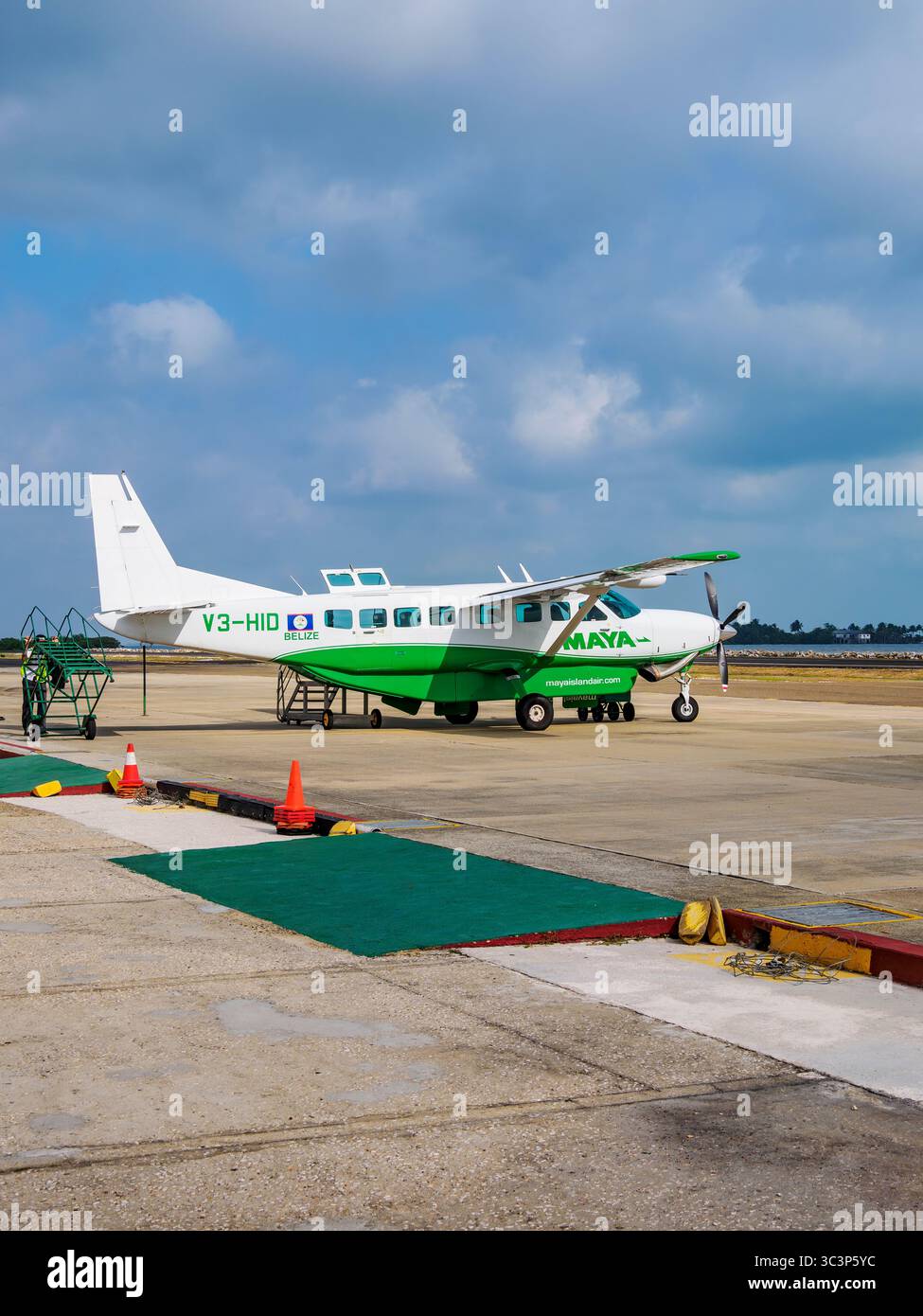 Maya Island Air Plane at the Sir Barry Bowen Municipal Airport, Belize ...