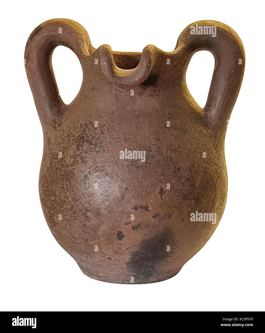 Rustic clay pot featuring two handles and a transparent background ...