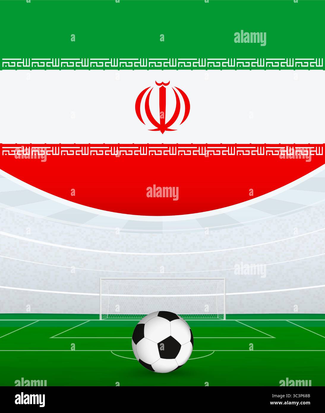 Iranian flag themed soccer ball hi-res stock photography and images - Alamy