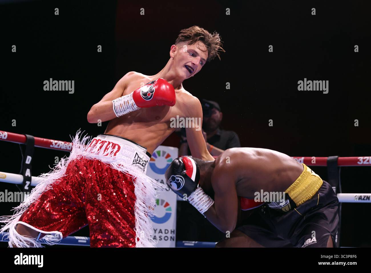 Tony Curtis Jr (left) and Charles Tondo in action during their super ...