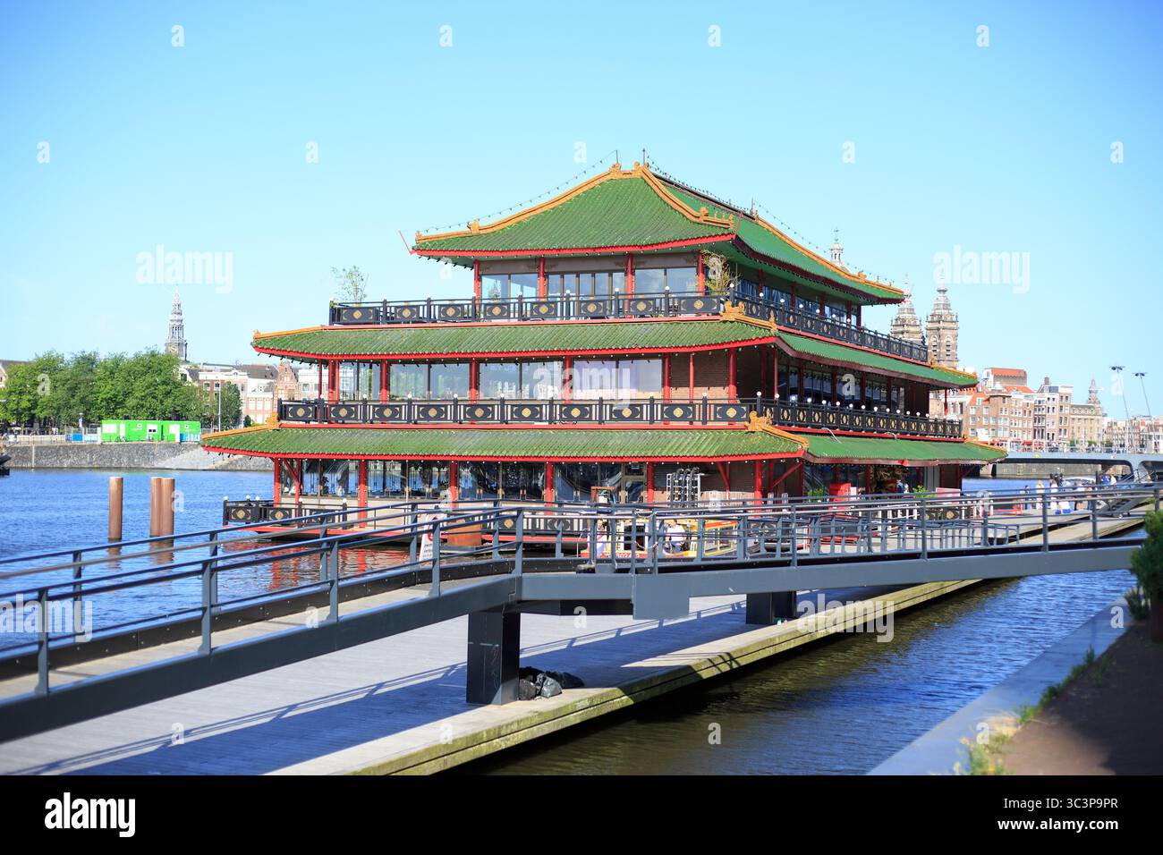 A floating chinese palace restaurant located in Amsterdam, it is the ...