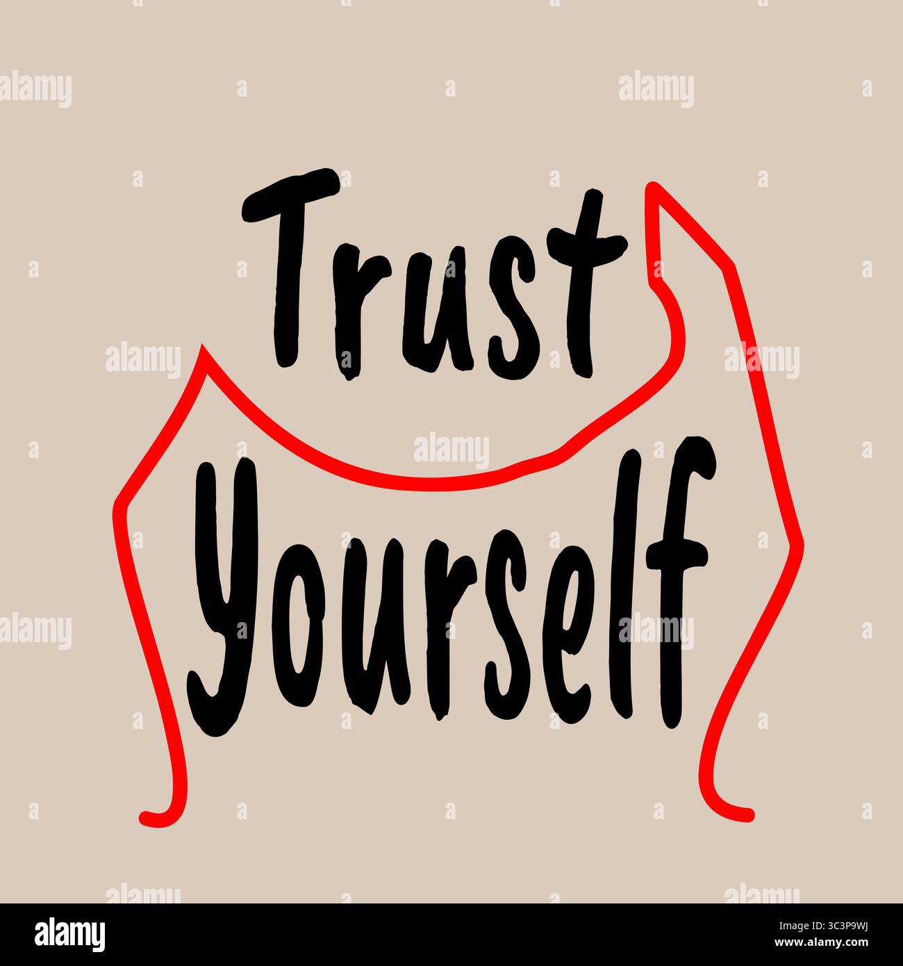 Minimalist house on red Stock Vector Images - Alamy