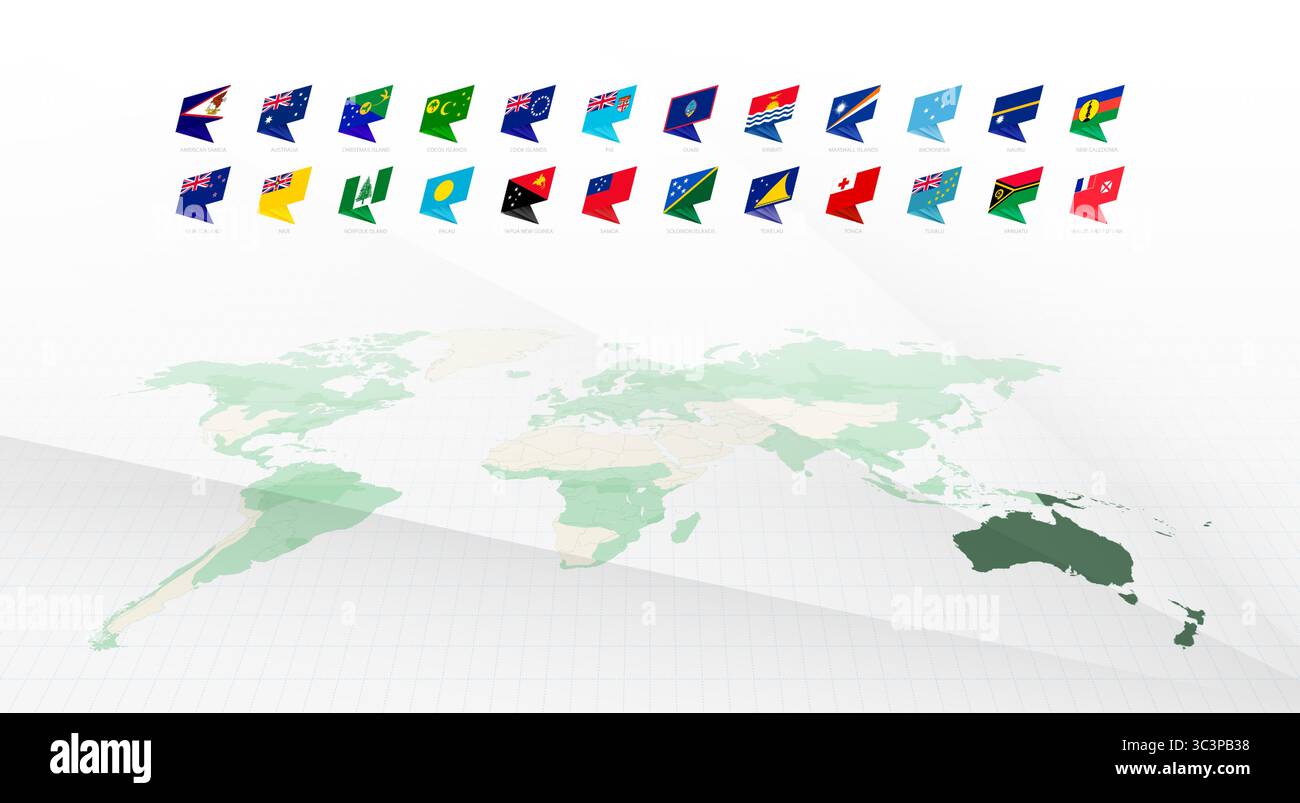 Flags oceania oceanian flags Stock Vector Images - Alamy