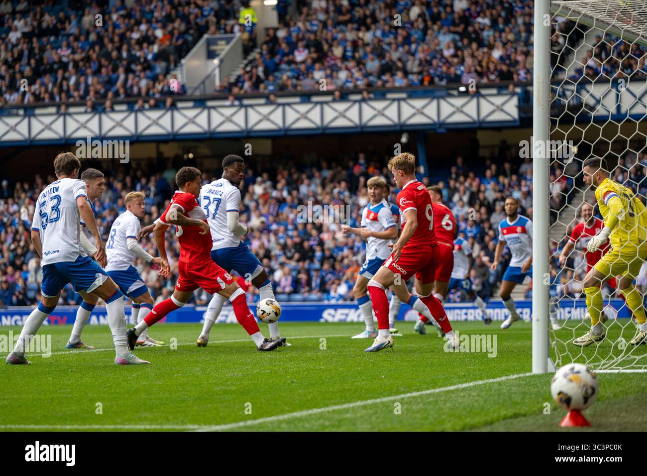 Middlesbrough's Neto Borges scores past Rangers Goalkeeper Liam Kelly ...