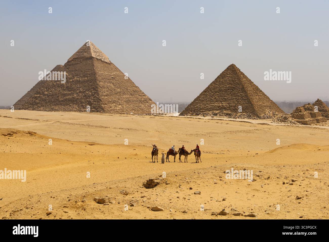 Egyptian pyramids in Giza a wonder of the world Stock Photo - Alamy
