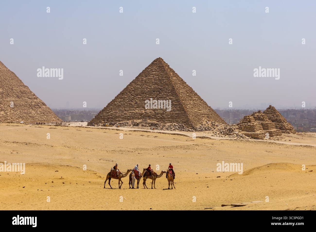 Egyptian pyramids in Giza a wonder of the world Stock Photo - Alamy