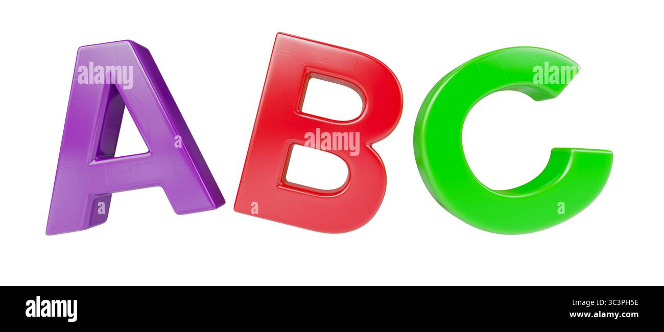 Plastic Magnetic Letters ABC Isolated on a White Background Stock Photo ...