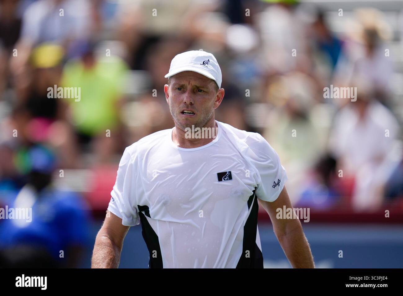 James Duckworth of Australia in action against Justin Boulais of Canada ...