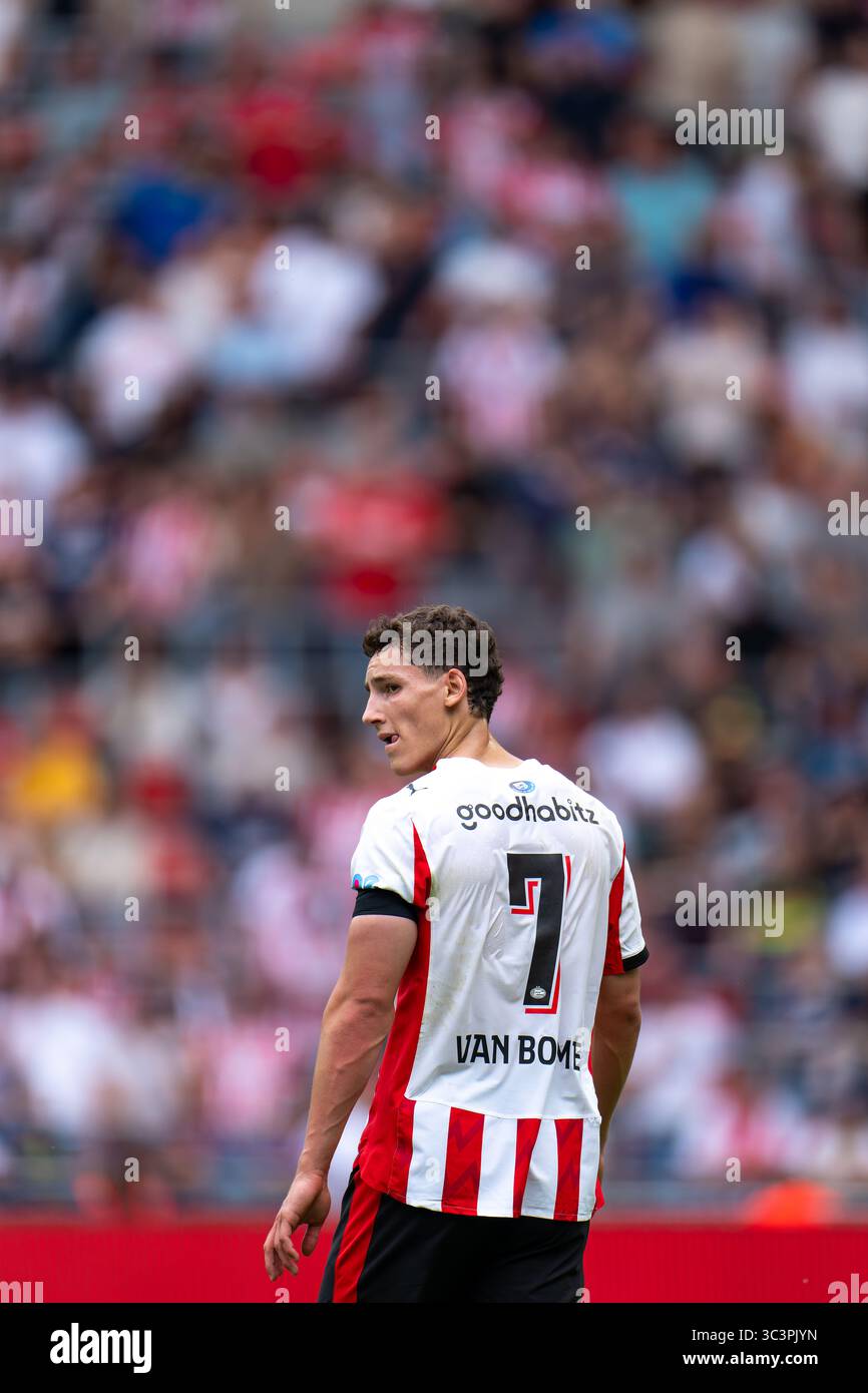 EINDHOVEN, NETHERLANDS - JULY 26: Ruben van Bommel of PSV looks on ...