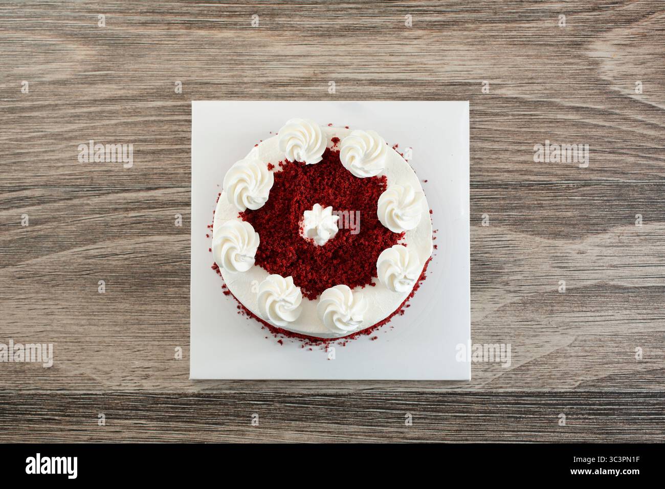 Top down view red velvet hi-res stock photography and images - Alamy