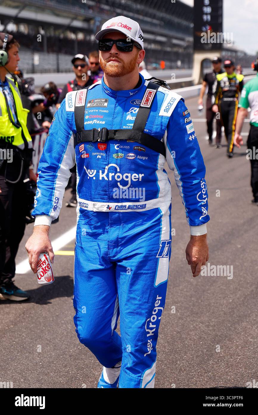 INDIANAPOLIS, IN - JULY 26: Chris Buescher (#17 RFK Racing Kroger ...