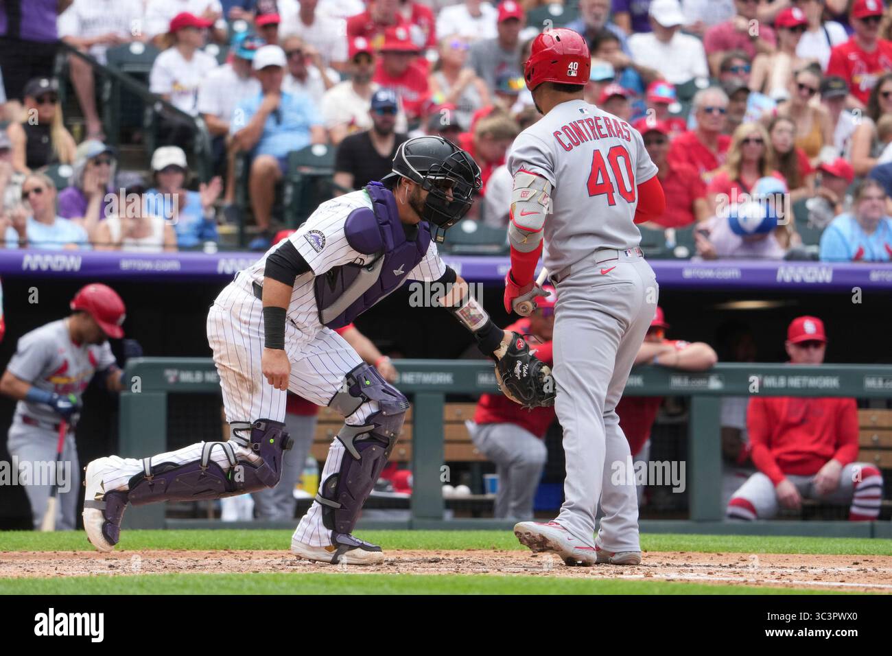 July 23 2025: Colorado catcher Austin Nola (20) in action during the ...