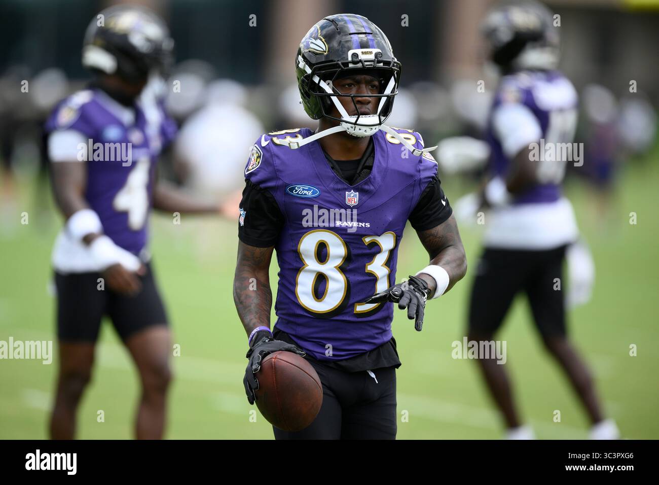 Baltimore Ravens wide receiver LaJohntay Wester (83) works out during ...