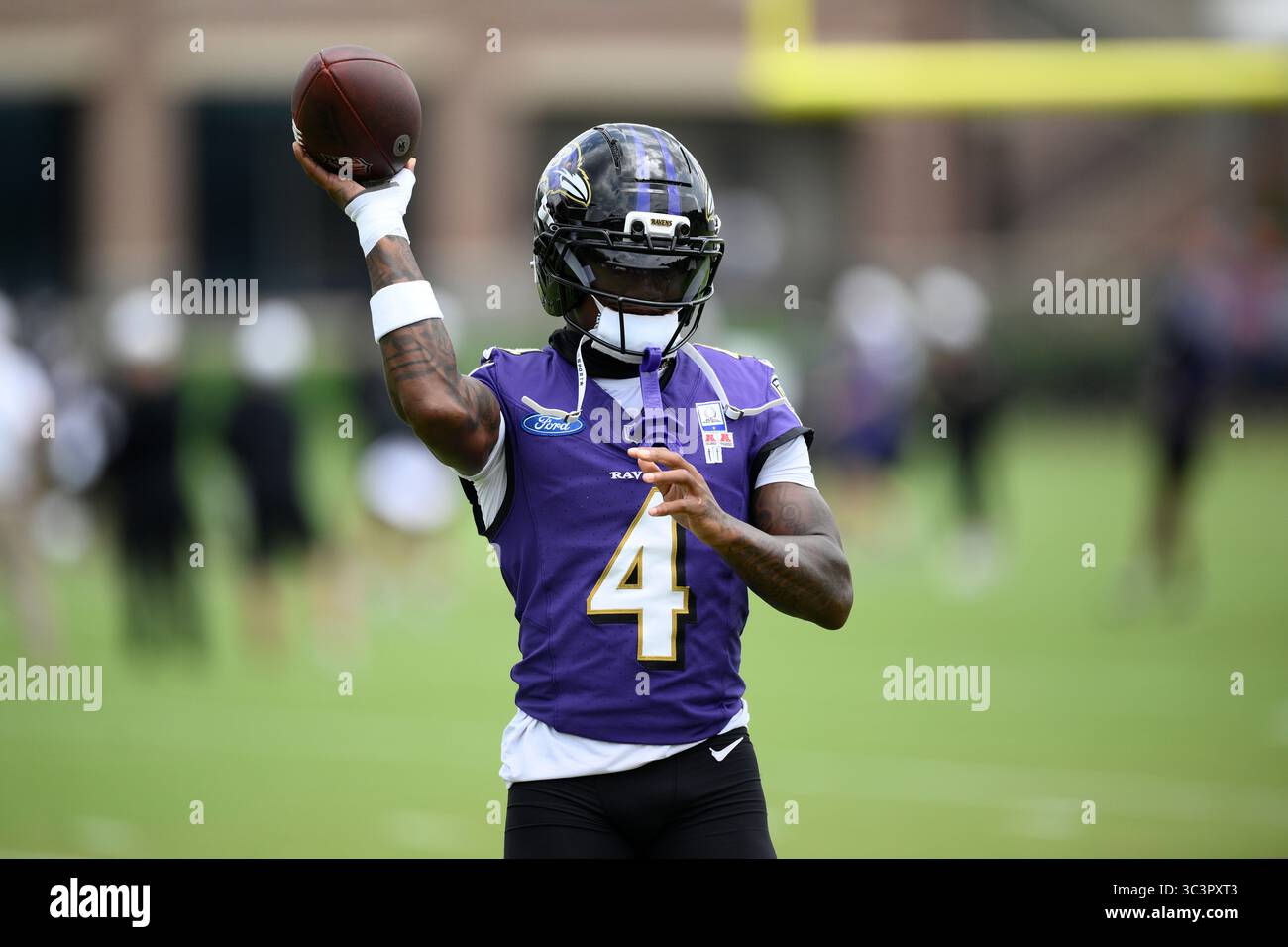 Baltimore Ravens Wide Receiver Zay Flowers 4 Works Out During