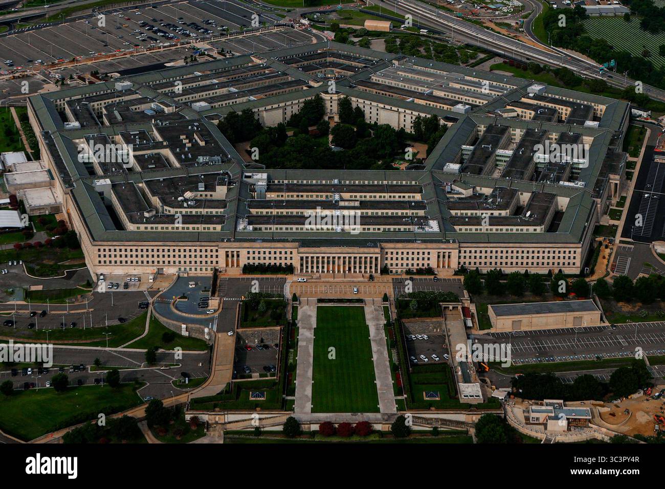 The Pentagon is seen from above in Arlington Stock Photo - Alamy