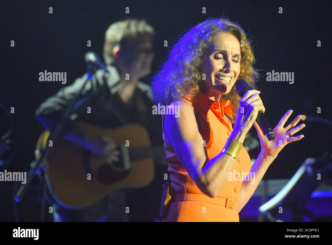 Spanish actress and singer Ana Belen, performs live on stage at the ...