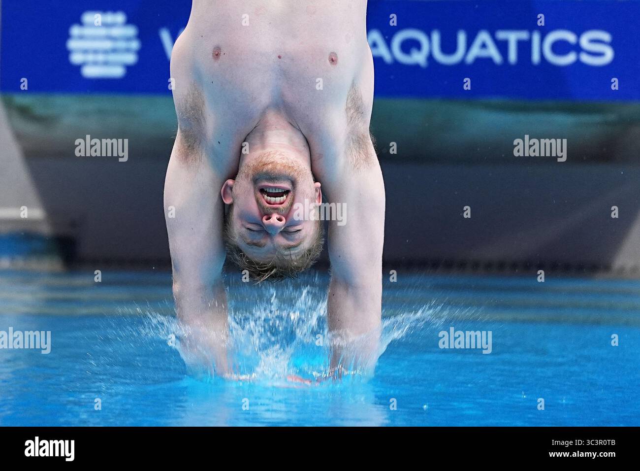 Benjamin Wilson of Australia competes in the men's 1m springboard ...