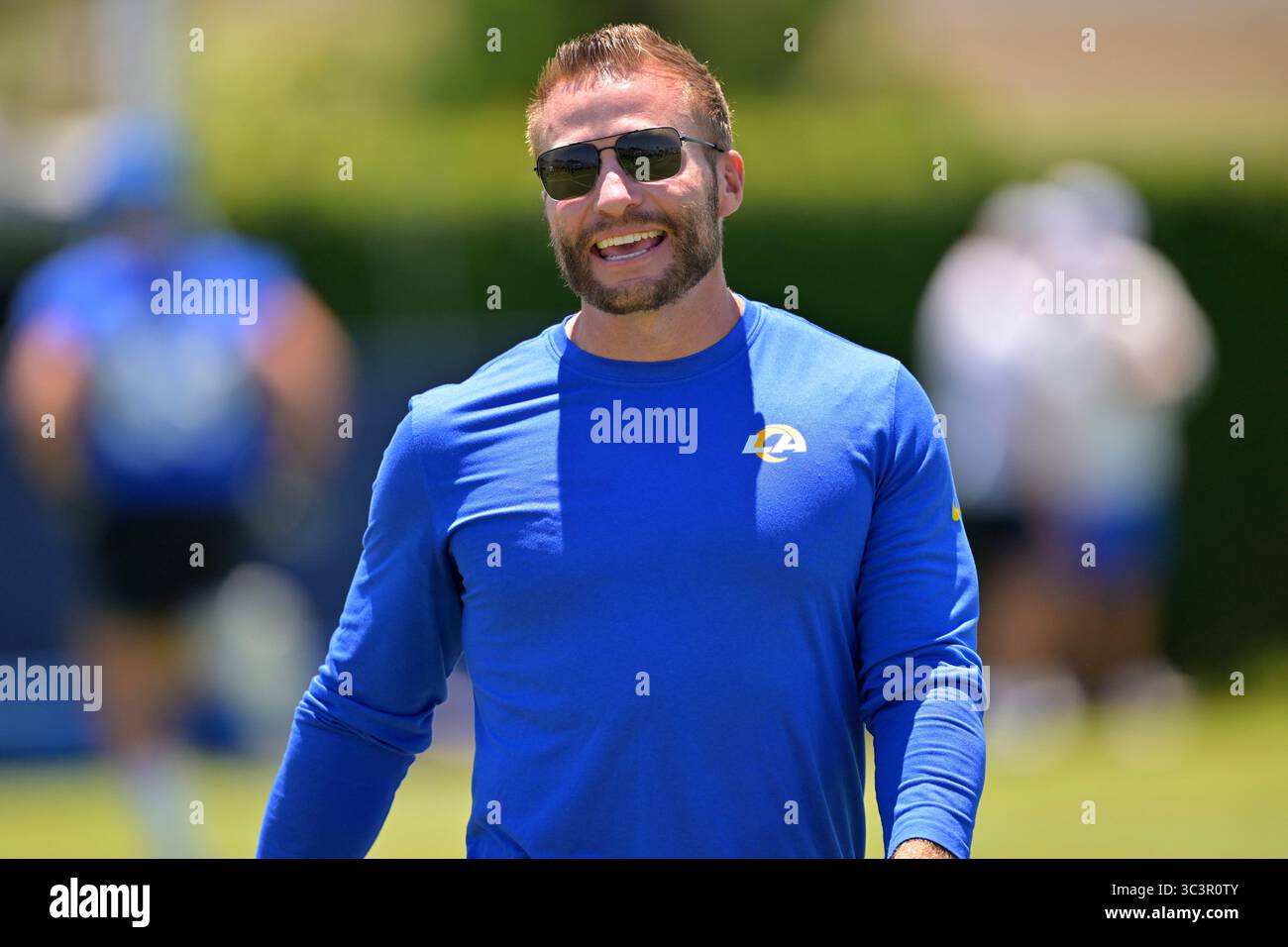 Los Angeles Rams head coach Sean McVay during NFL football practice ...