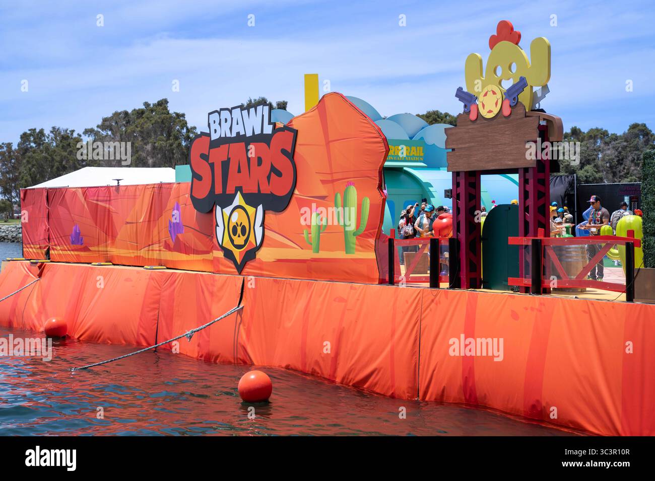 An outdoor installation themed around Brawl Stars, the popular mobile ...