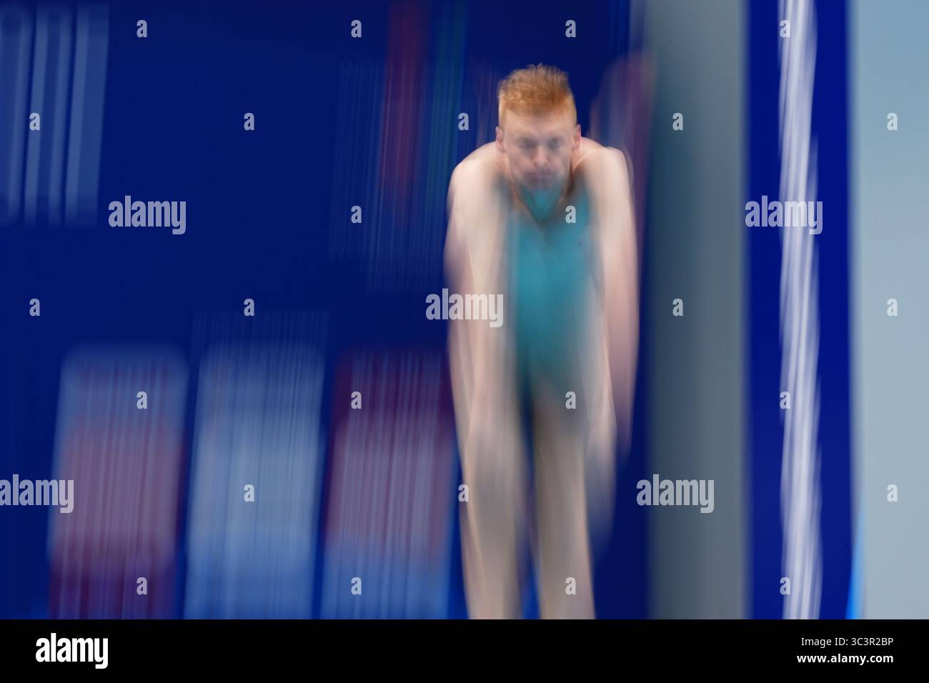 Liam Stone of New Zealand competes in the men's 1m springboard diving ...