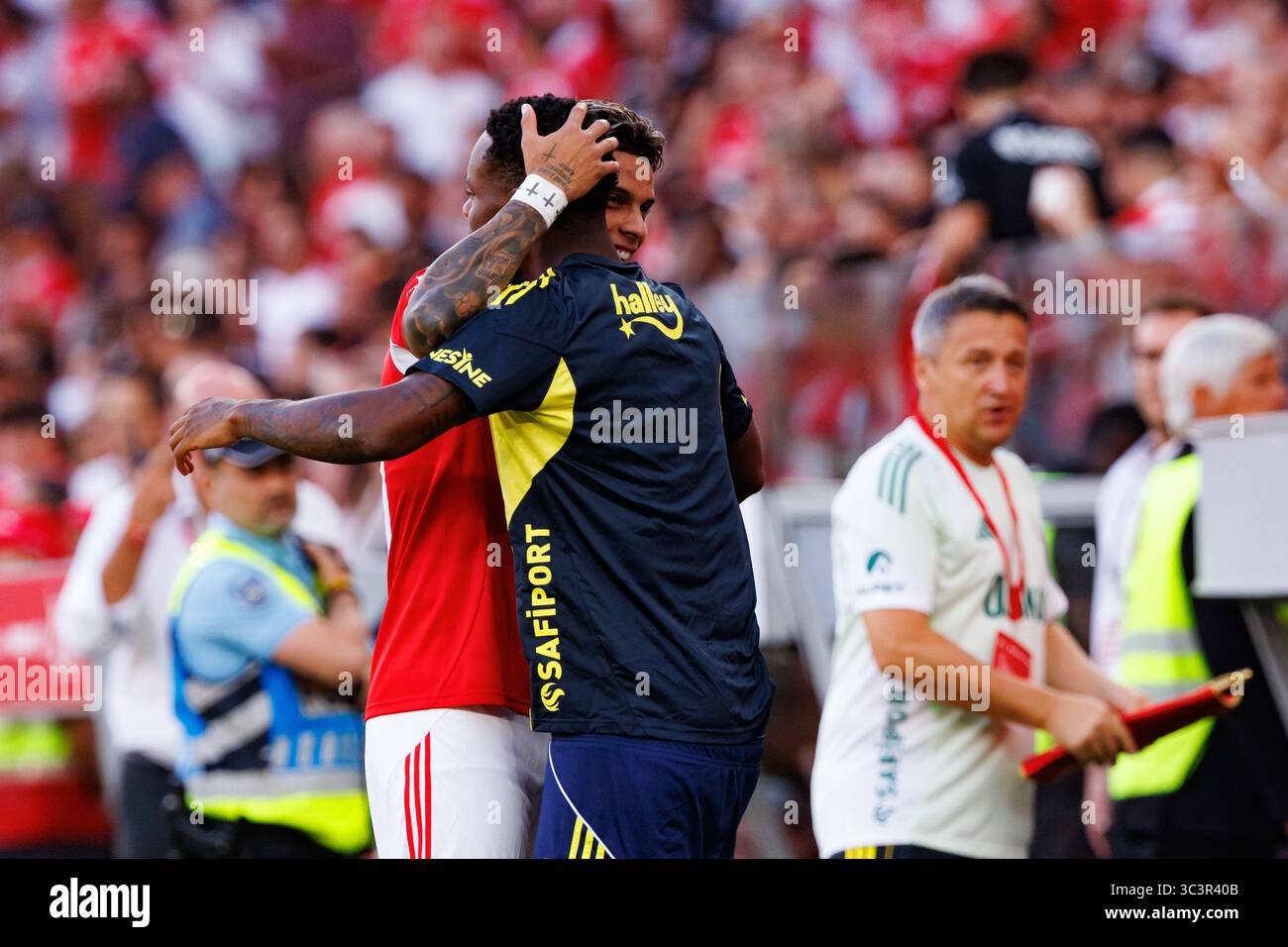 Richard Rios and Jhon Duran seen during Eusebio Cup game between SL ...