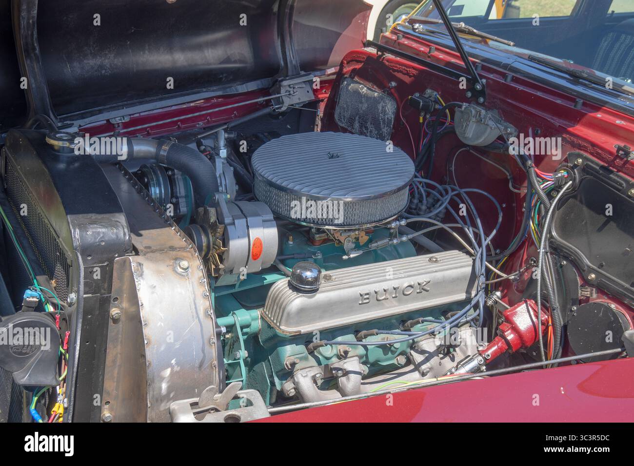 1957 Buick Nailhead engine compartment on a 1957 Buick Estate Wagon ...