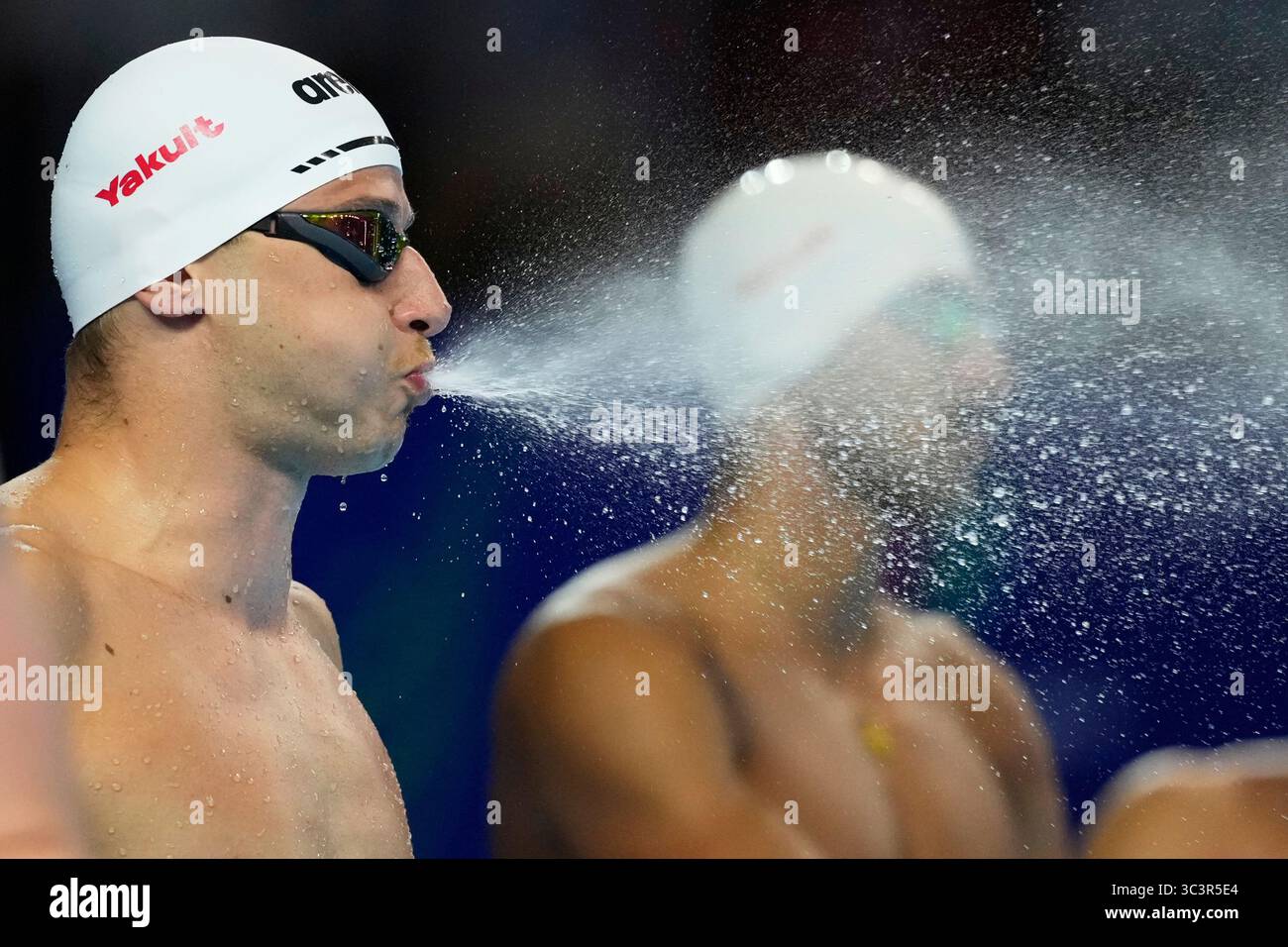Meiron Amir Cheruti of Israel reacts during the men's 50-meter ...