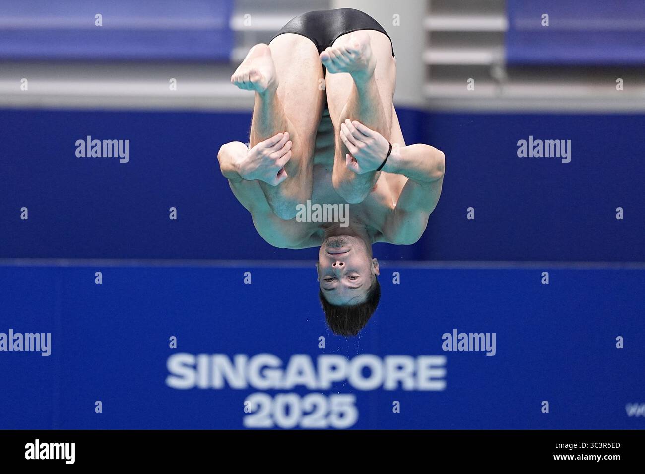 Theofilos Afthinos of Greece competes in the men's 1m springboard ...