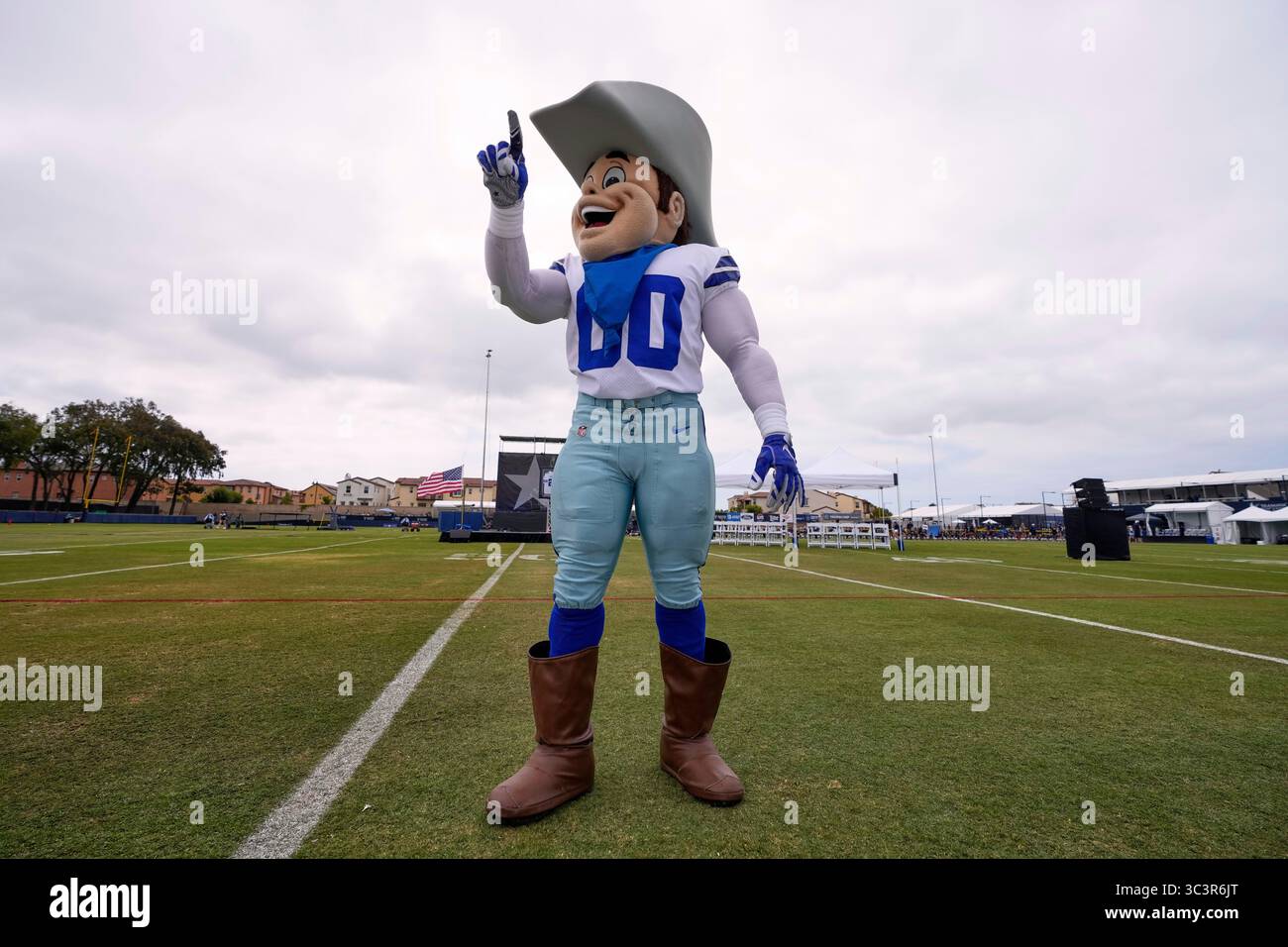 Rowdy, the Dallas Cowboys mascot is seen during opening ceremonies for ...