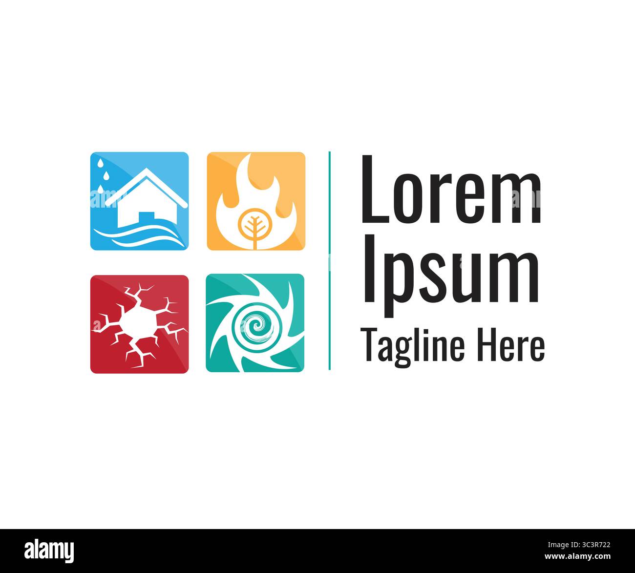 Cataclysm disaster icon set Cut Out Stock Images & Pictures - Alamy