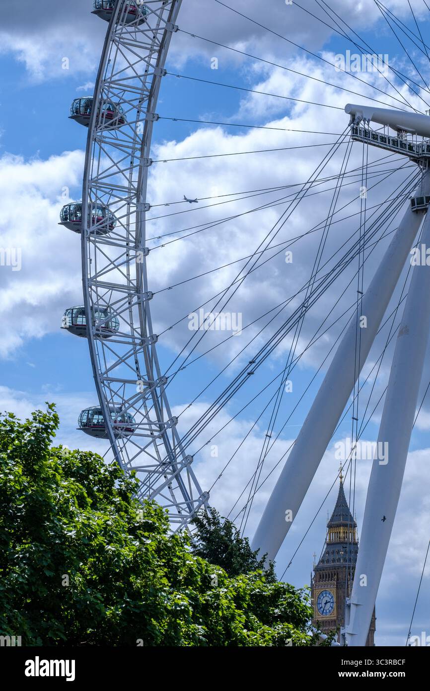 London, UK - May 26, 2025 : View of the London Eye, also known as the Millenium Wheel in London ...
