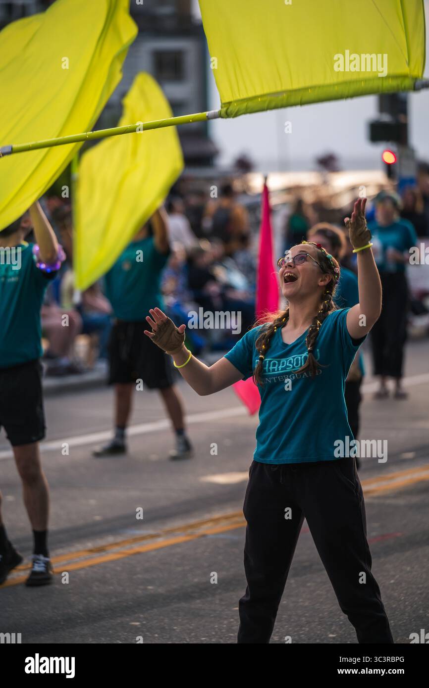 Seattle, USA. 26th Jul 2025. Just after 7:30pm The Seattle Seafair ...