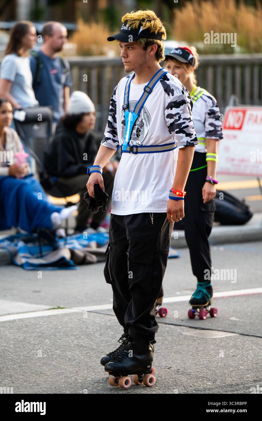 Seattle, USA. 26th Jul 2025. Just after 7:30pm The Seattle Seafair ...