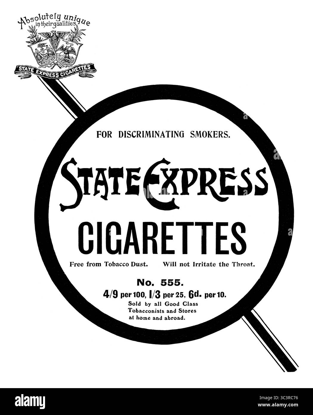 Advertisement for state express Black and White Stock Photos & Images ...